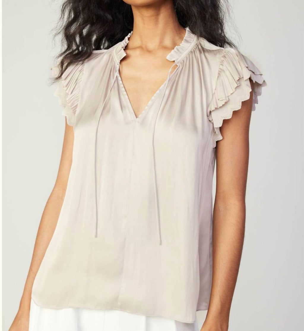 Current Air - Double Flutter Short Sleeve Blouse – Steals
