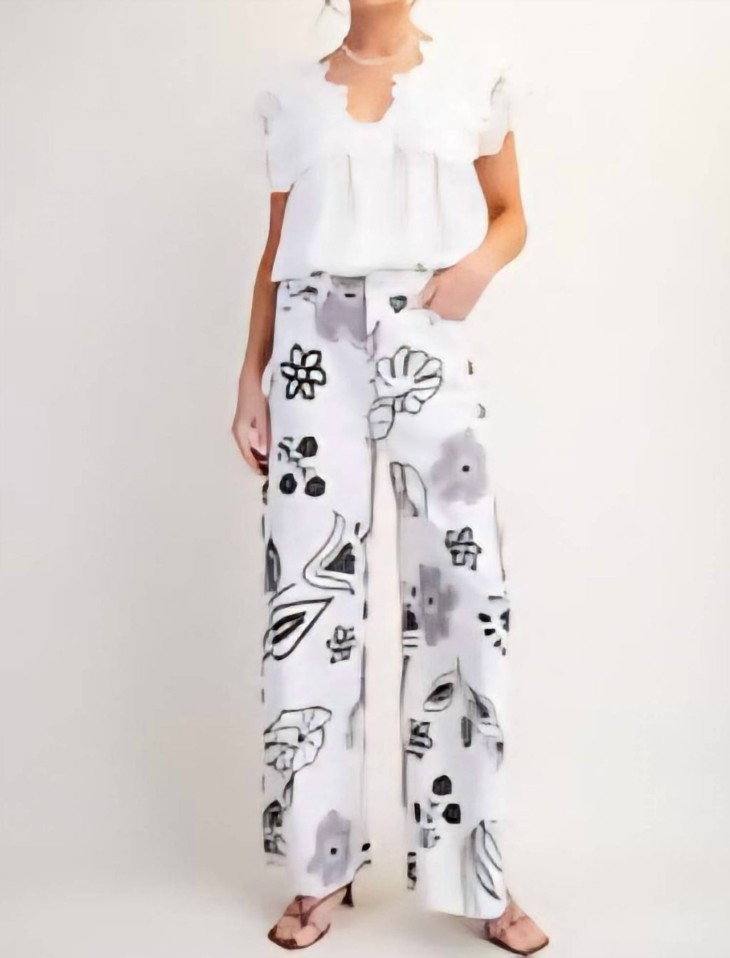 Easel - Wide Leg Print Jeans – Steals