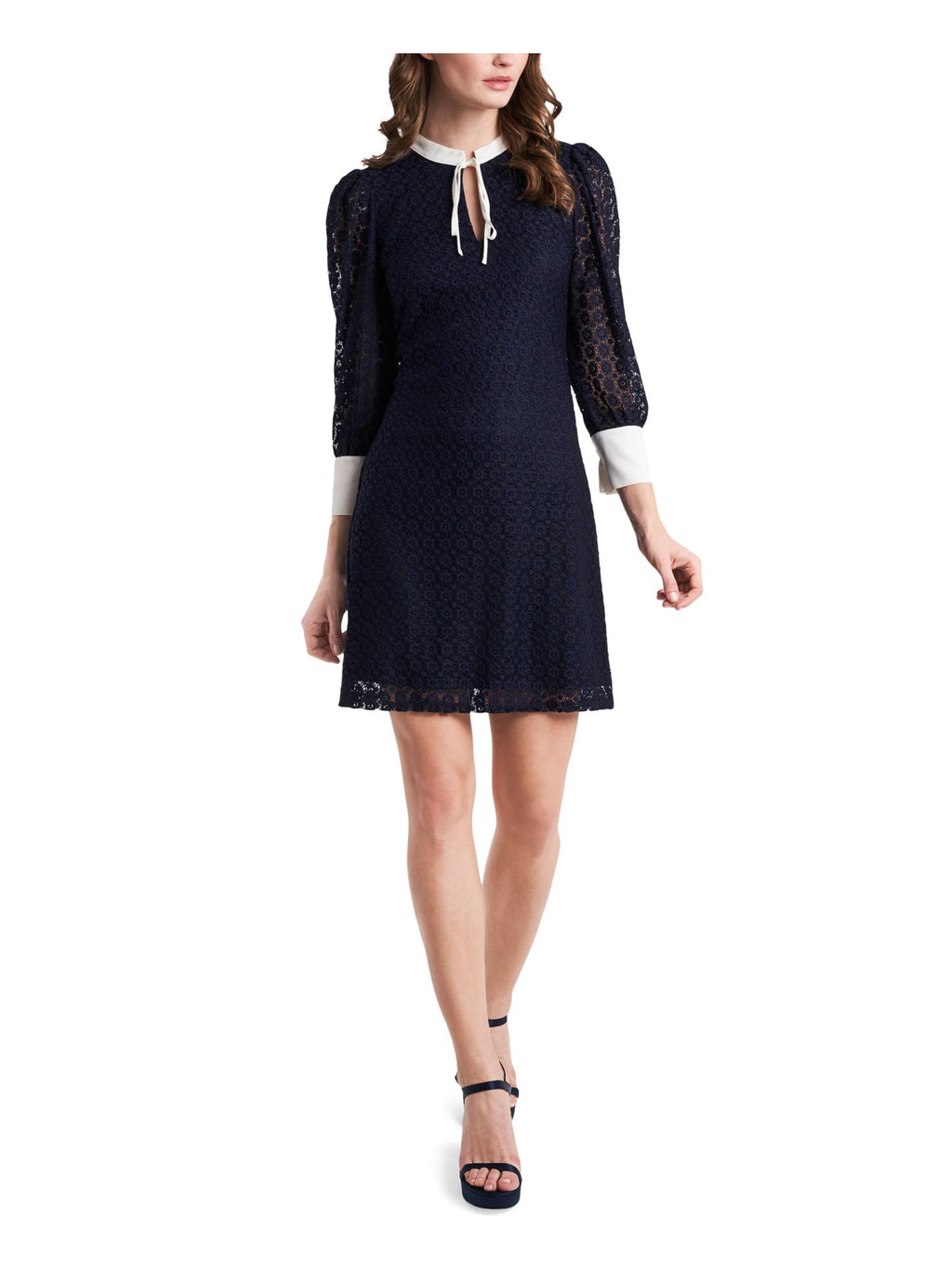 Riley & Rae Leyla Lace Dress Preppy Navy Blue Size L – Steals