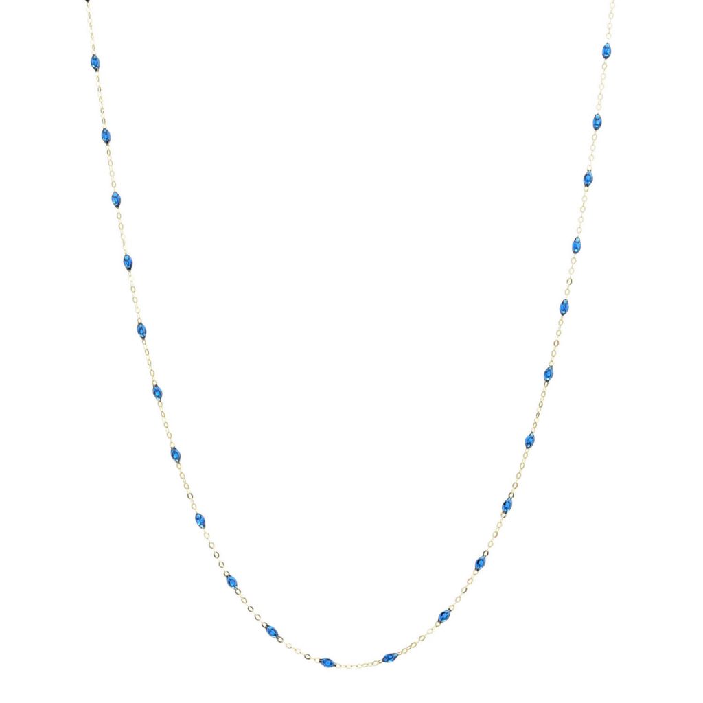 Stefano Oro 14K Gold Enamel Bead Station Choice of Length Necklace – Steals