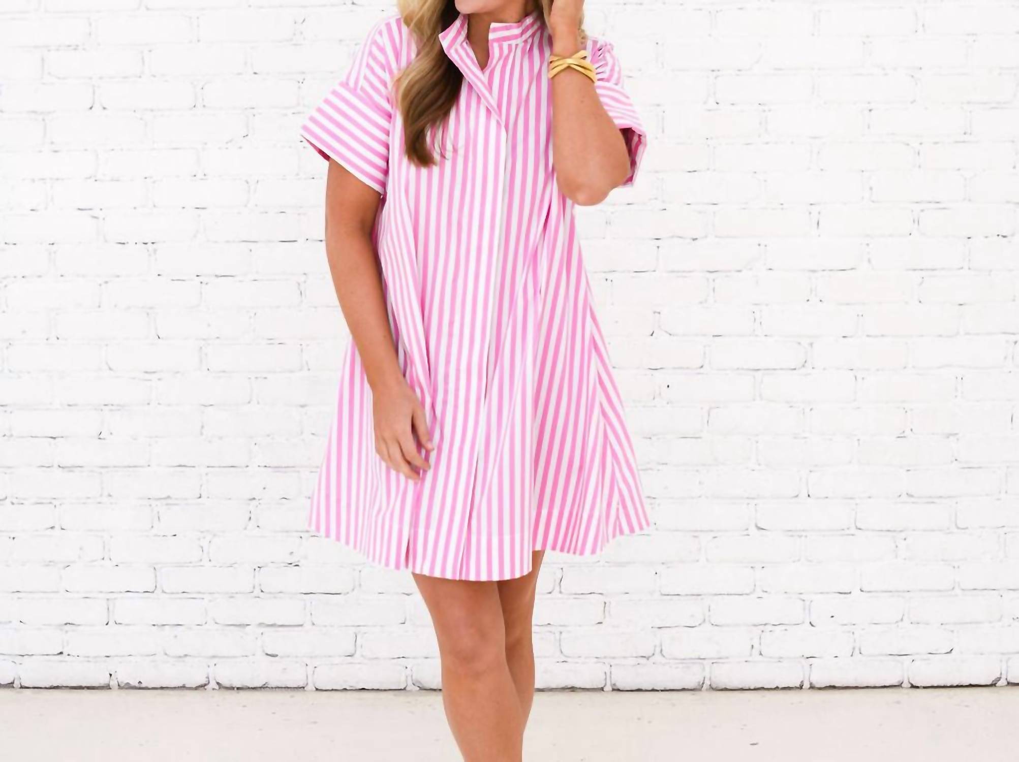 Caryn Lawn - Margot Striped Mini Dress – Steals