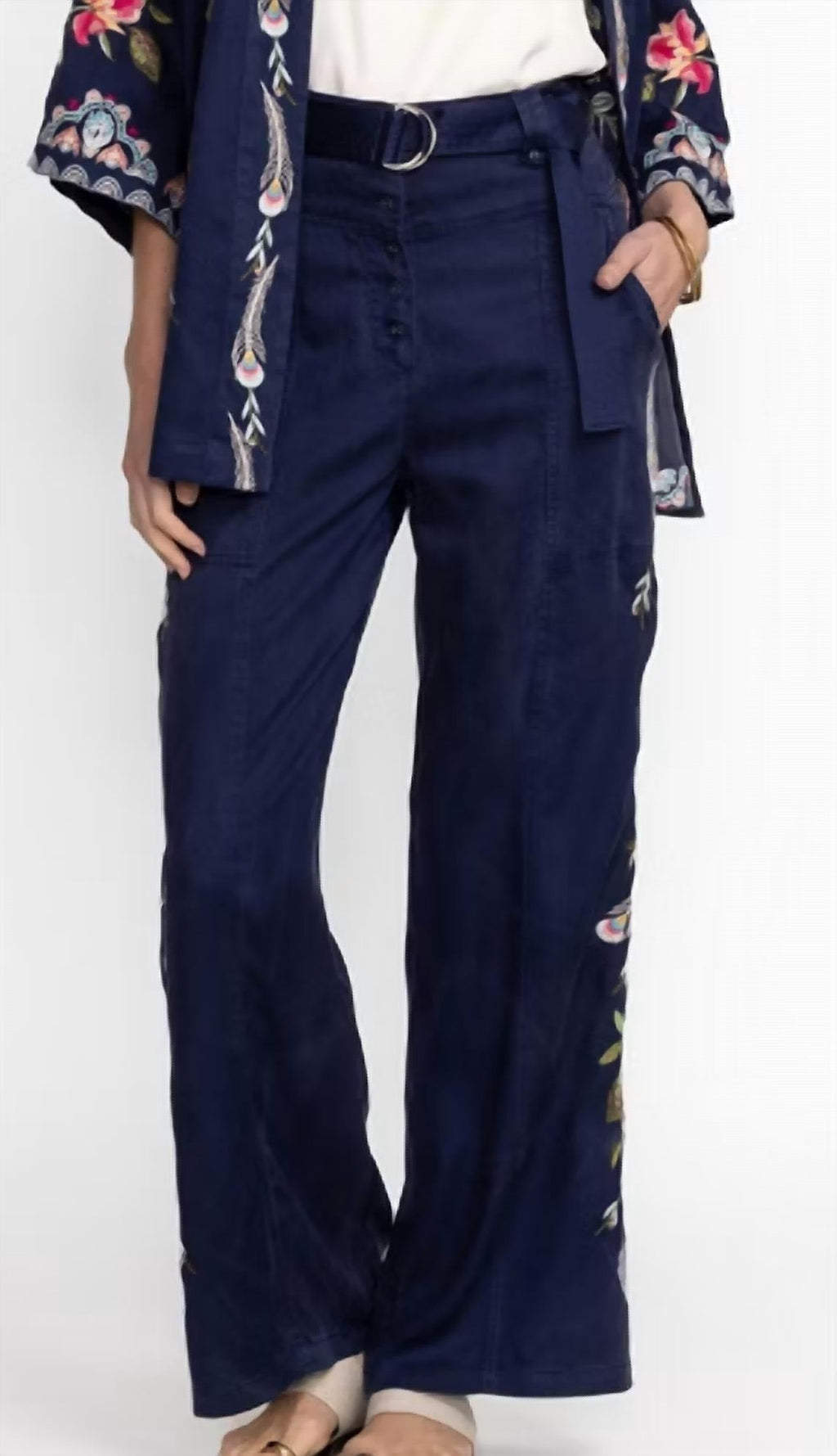 Johnny Was - Emika Belted Wide Leg Pant – Steals