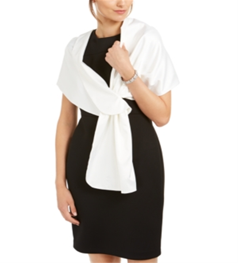 Adrianna Papell Women's Pull Thru Shawl White Size Regular – Steals