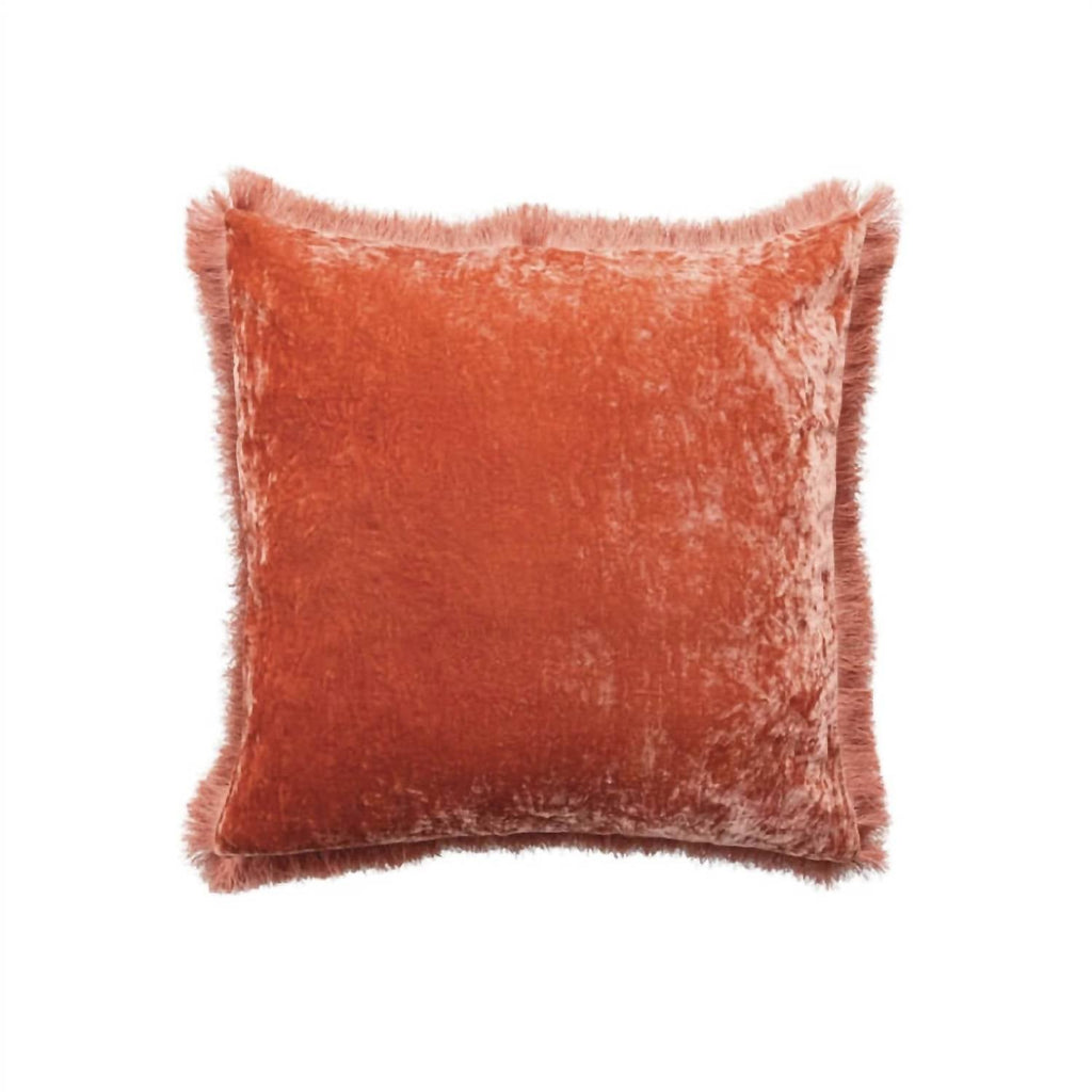 Creative Co-Op - Square Fabric Blend Pillow With Eyelash Fringe – Steals