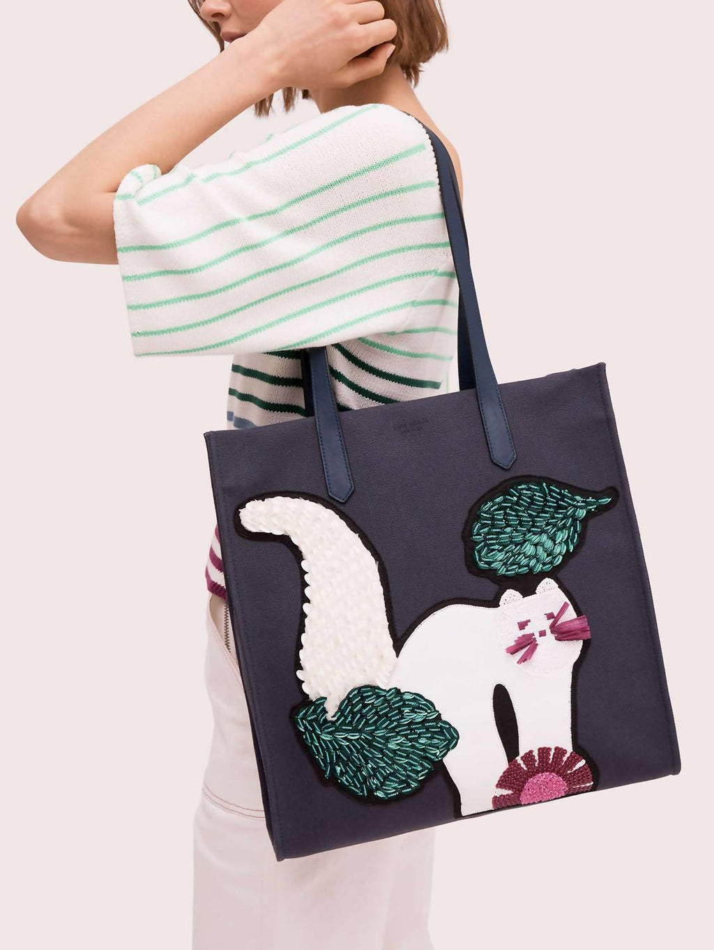 Kate Spade - KITT EMBELLISHED EXTRA LARGE NORTH SOUTH TOTE BAG – Steals