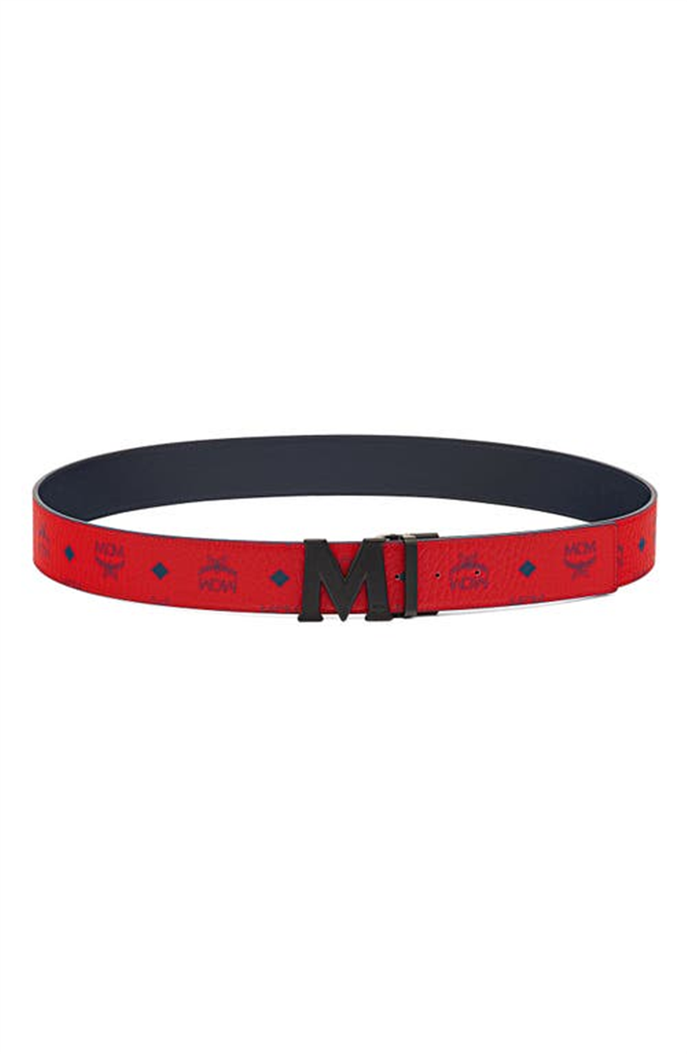 MCM Men's Logo Buckle Reversible Belt Red Size Regular – Steals