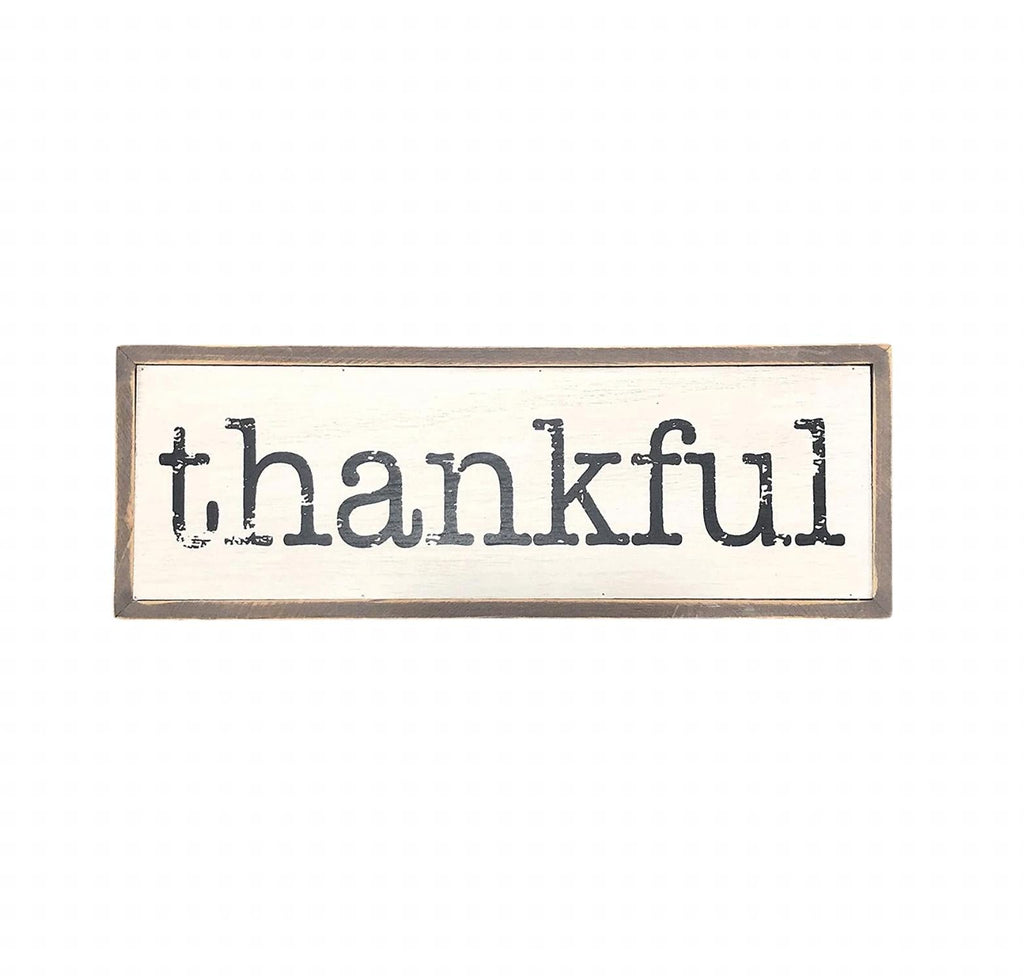 Col House Designs - Mini Thankful Block Sign Wooden Wall Decor – Steals