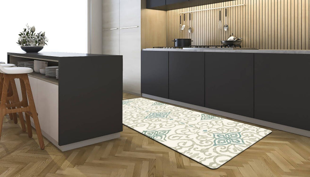 Rustic Medallion Cream 20" X 55" Anti-Fatigue Kitchen Runner Mat – Steals