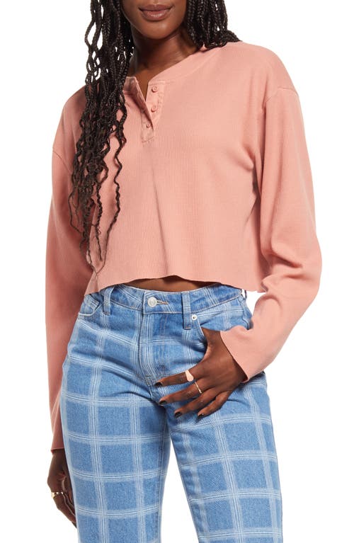 BP Cotton Blend Thermal Henley Pink Dawn – Steals