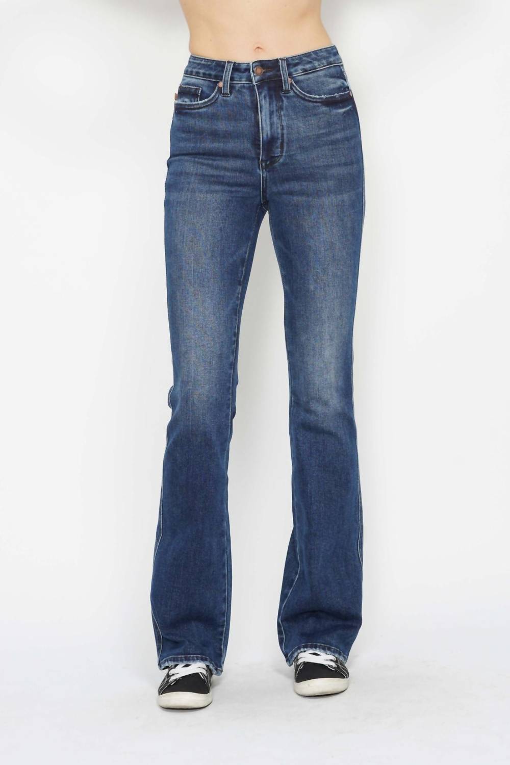 Judy Blue - Highwaist Tummy Control Embroidered Back Pocket Bootcut Je ...