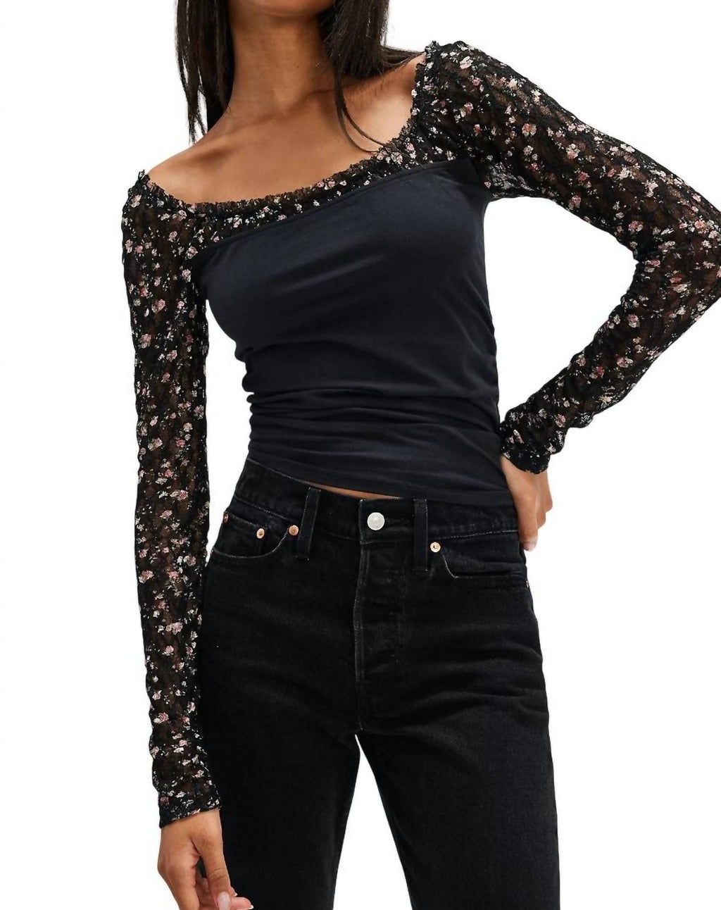 Free People - JOSIE LONG SLEEVE TOP – Steals