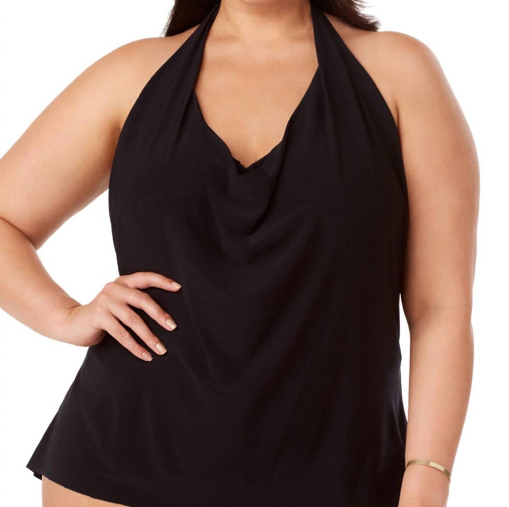 Magicsuit - Plus Size Sophie Halter Cowl Neck Underwire Tankini Top ...