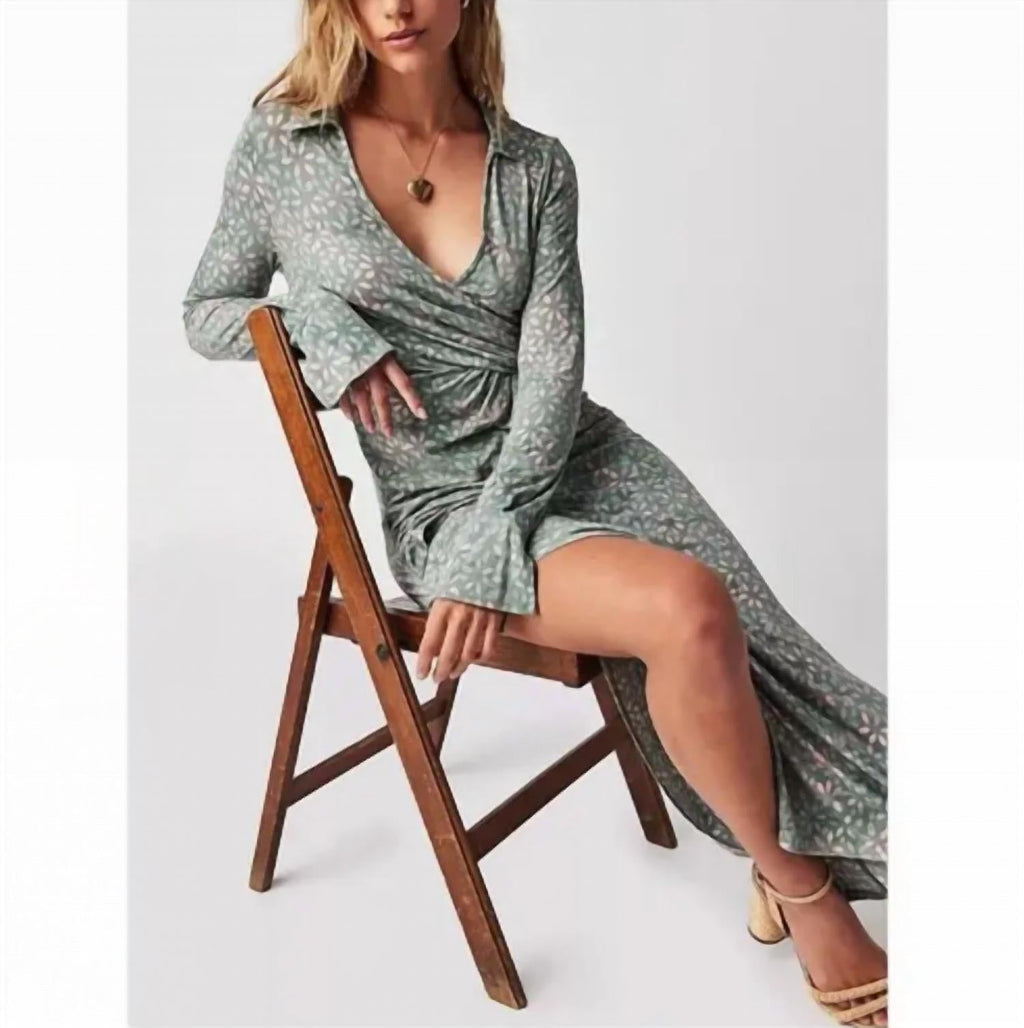 Free People - Shayla Wrap Midi Dress – Steals