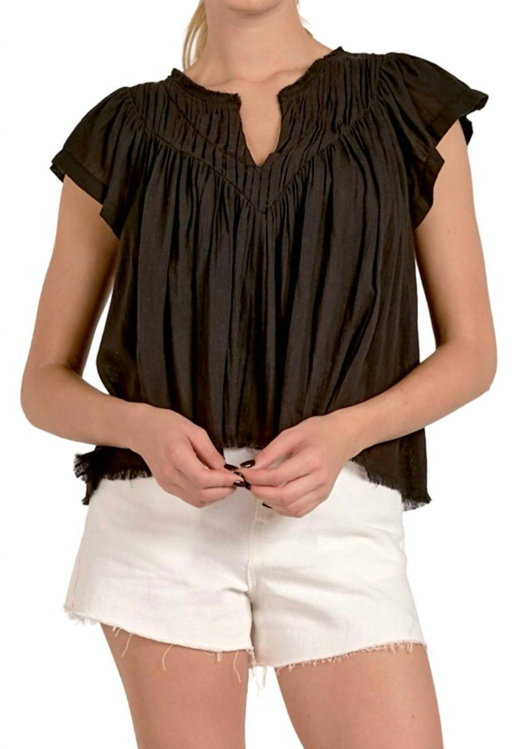Elan - Flutter Sleeve Shirt – Steals