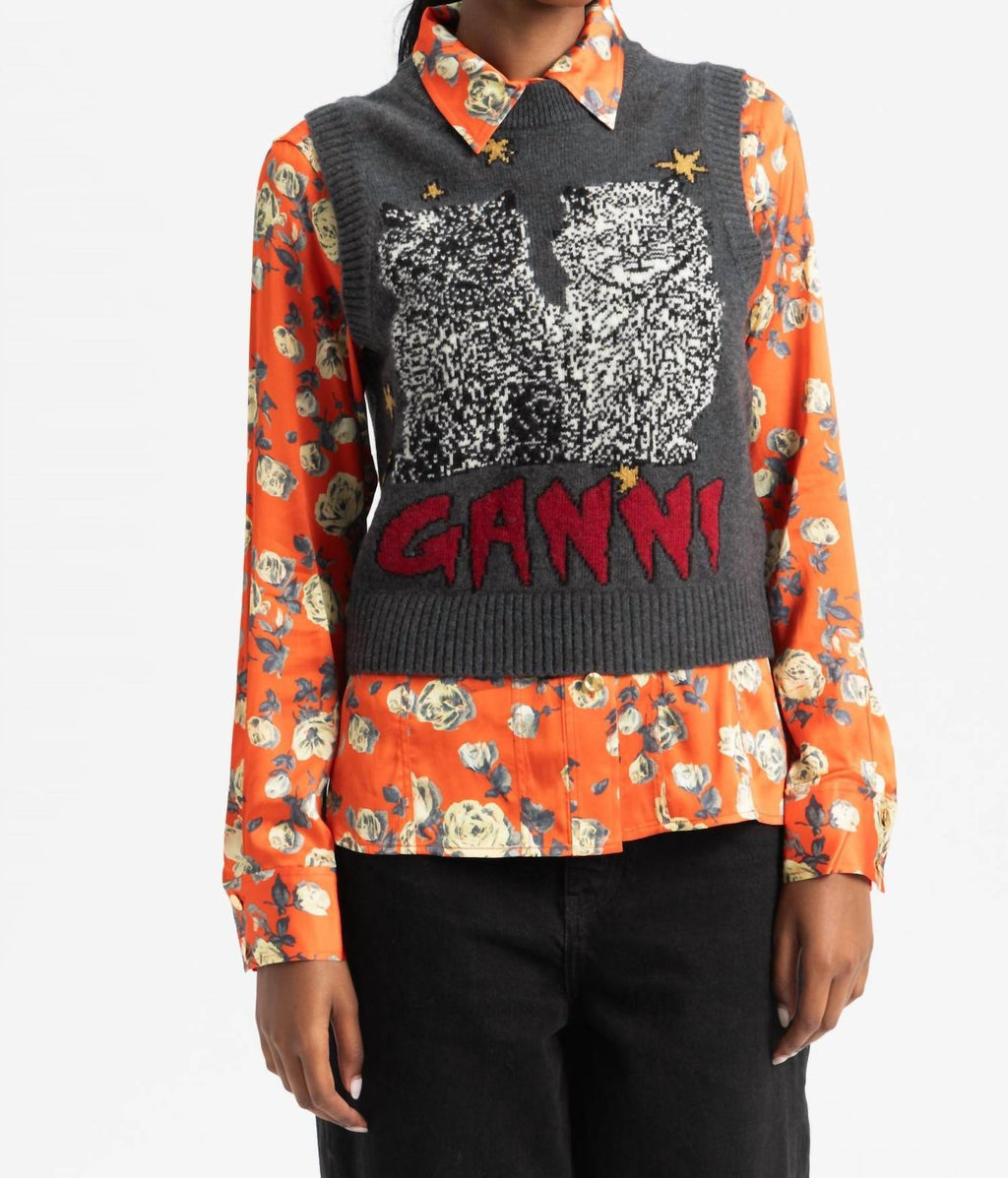 Ganni - Cats Vest – Steals