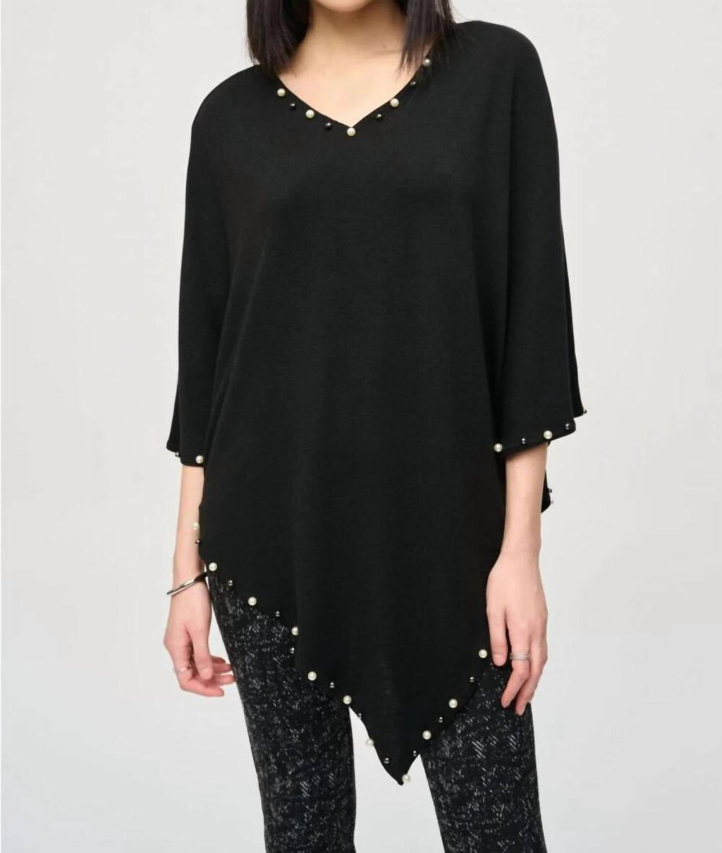 Joseph Ribkoff - Pearl Embellished Poncho – Steals