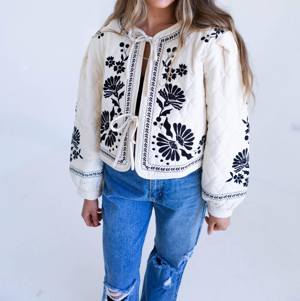 Mable - Embroidered Quilted Jacket – Steals