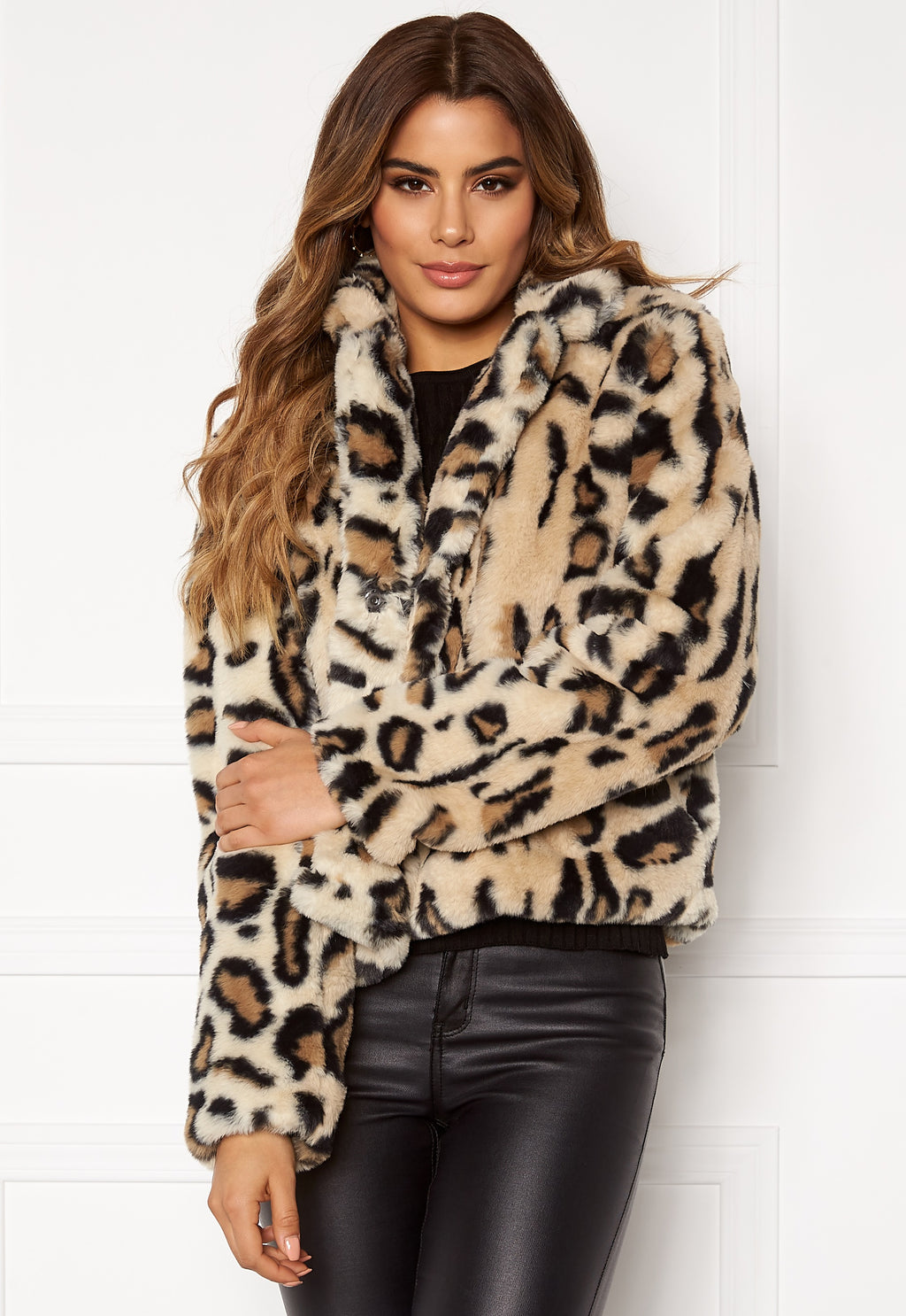 Levi's Women's Leopard Print Faux Fur Jacket Med Yellow Size Large – Steals