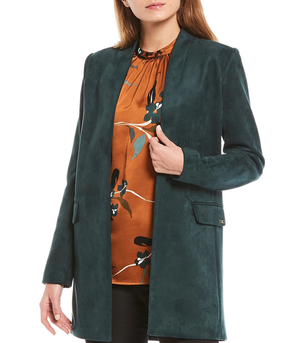Calvin Klein Women's Open-Front Topper Jacket Green Size 8 – Steals